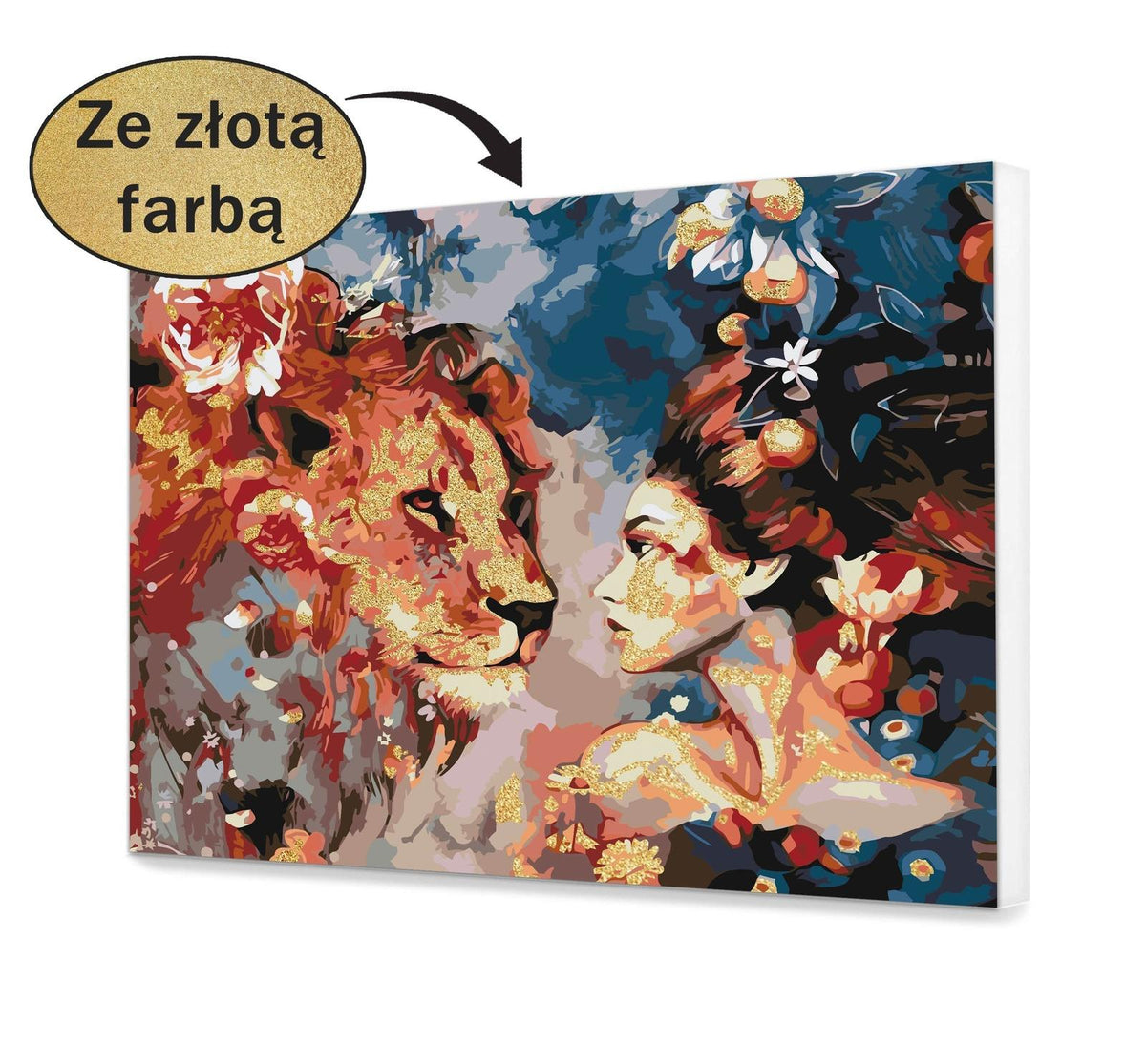 Dziewczyna i Lew Paint by Numbers for Adult - Malować po numerach ...